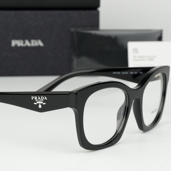 Prada | Accessories | Brand New Prada Pra5v 6k1o1 Black Women Cat Eye ...